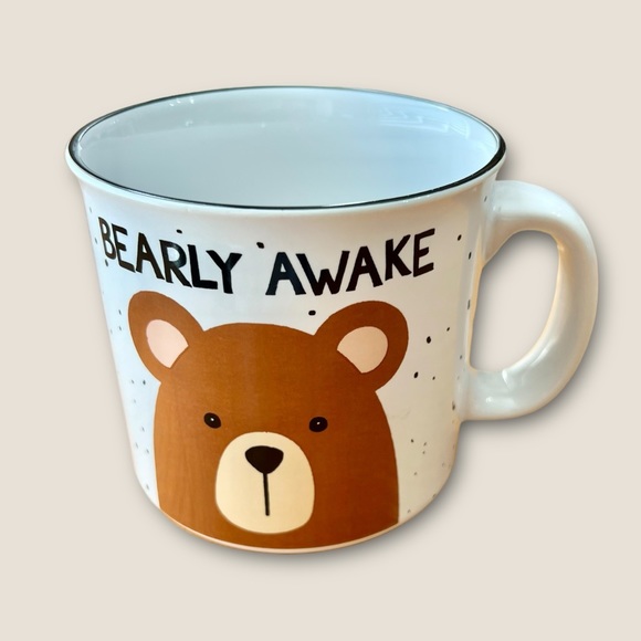 unbranded | Dining | Bearly Awake 2oz Ceramic Camper Kawaii Mug White ...